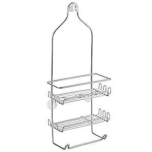 iDesign Steel Hanging Shower Caddy Organizer, The Milo Collection – 9” x 4.5” 21.25”, Silver