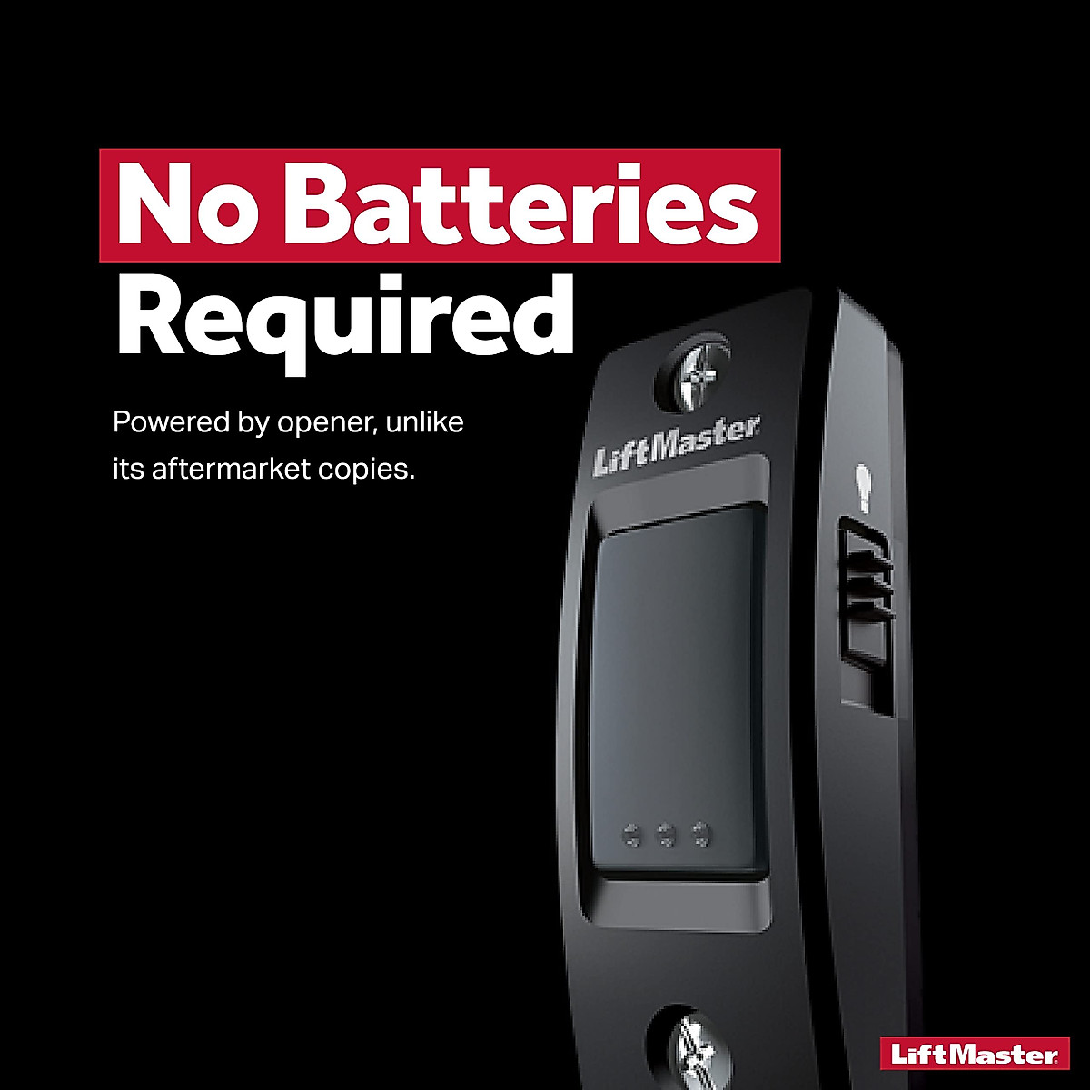 LiftMaster 883LMW Wall-Mounted Wired Push Garage Door Opener and Doorbell Button with Light Button