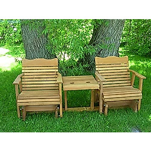 Kilmer Creek 6' Natural Cedar Settee Glider, Amish Crafted