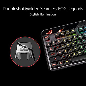 ASUS ROG RX PBT Keycap Set, Premium, Durable PBT Material Keycaps with Shortened Stems and Mid-Height Profiles, Providing Better Click Stability and Longer Lifespan