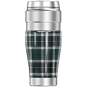 THERMOS Michigan State University Plaid STAINLESS KING Stainless Steel Travel Tumbler, Vacuum insulated & Double Wall, 16oz