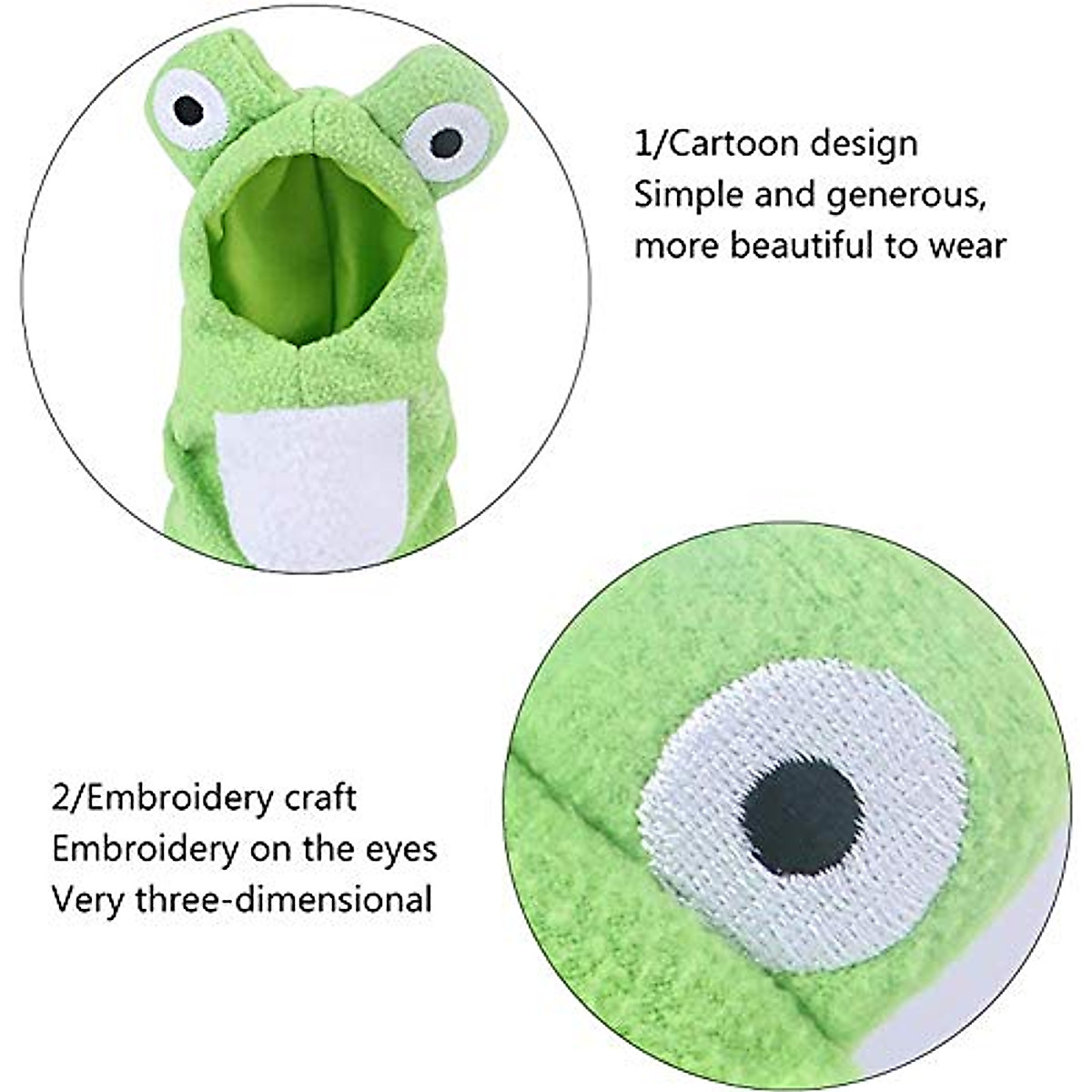 Bird Costume Bird Diaper Flight Suit Frog Shape Hoodie Bird Clothes Cosplay Photo Prop for Parrots African Greys Parakeet Cockatiel Sun Conure, Bird Hoodie Small Animals Apparel (M)