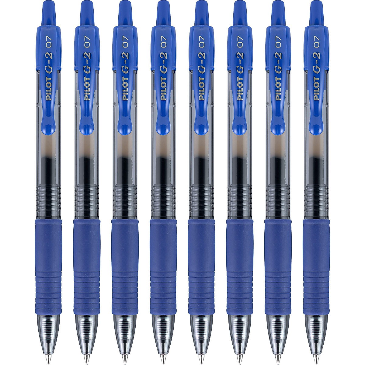 PILOT G2 Premium Refillable and Retractable Rolling Ball Gel Pens, Fine Point, Blue, 8-Pack (15301)