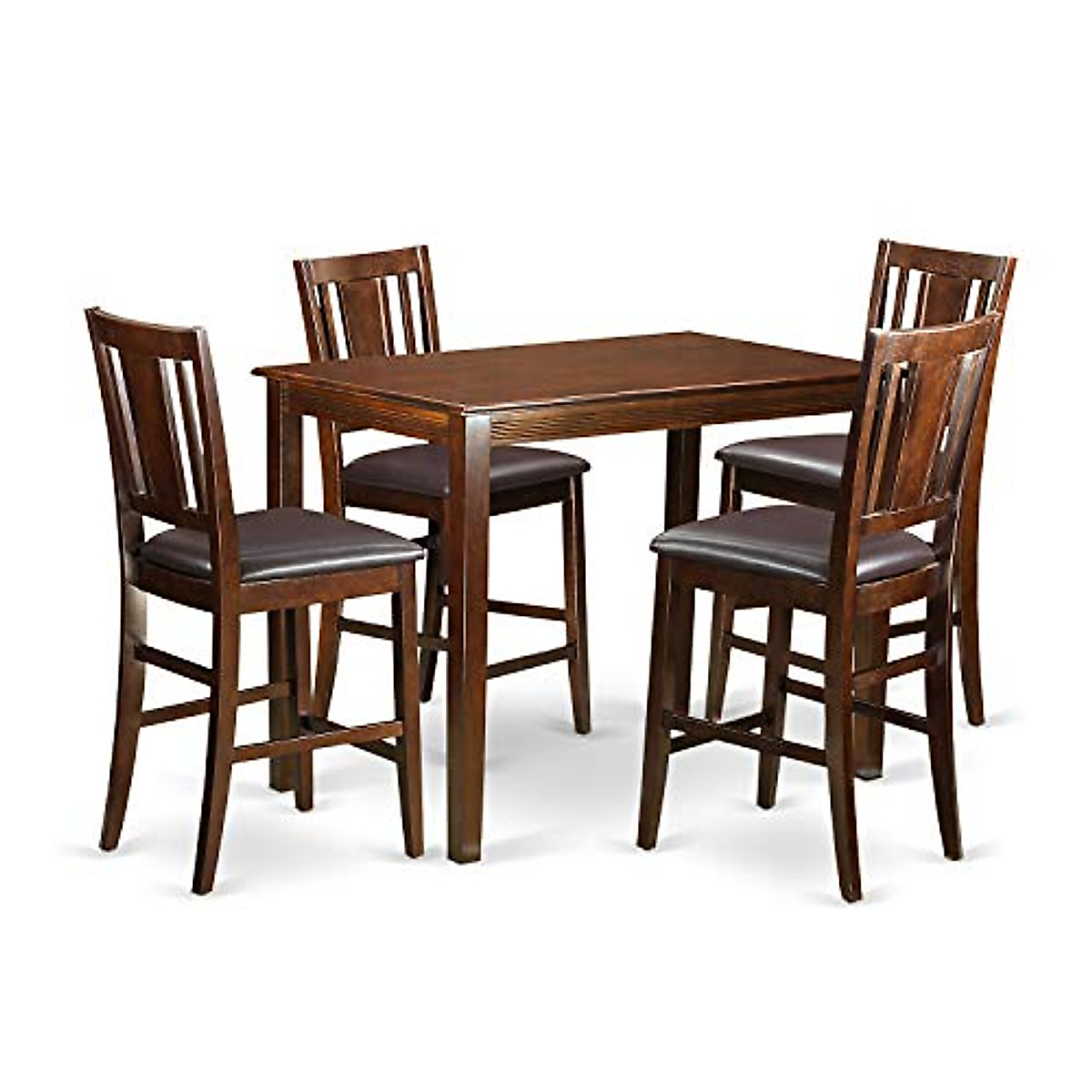 EAST WEST FURNITURE 5 PC counter height Dining room set-pub Table and 4 Kitchen bar stool