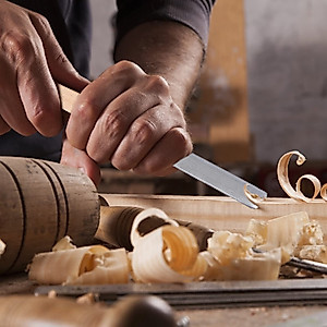 8Pcs Wood Lathe Tools, Professional Wood Turning Tools for Lathe Chisel Set with 2 Skew 1 Spear Point 1 Parting 1 Round Nose 3 Gouge Tools for Beginners Professionals Hobbyists