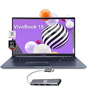 ASUS 15.6" VivoBook Laptop (Latest Model), Full HD Micro-Edge Display, Intel Core i3-1115G4, 12GB RAM, 512GB PCIe SSD, Thin & Light, USB Type-C, Long Battery Life, NLY MP, Windows 11