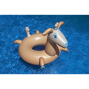 Swimline Inflatable Llama Swim Ring, Tan, 56"/46"/16"-44"