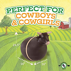 Big Country Toys Bouncy Bull Kids Toys - Rodeo Ride On Toys for Ages 3+ - Bouncy Animals for Toddlers - Inflatable Kids Hopper Toy with Hand Pump