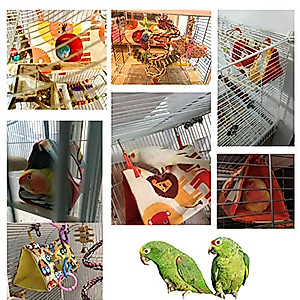 Bonaweite Bird Nest House Hammock, Parrot Tent Shed Hut Hanging Hammock Finch Cage Hideaway Perch for Hamster Macaw Budgies Eclectus Parakeet Cockatiels Cockatoo Lovebird