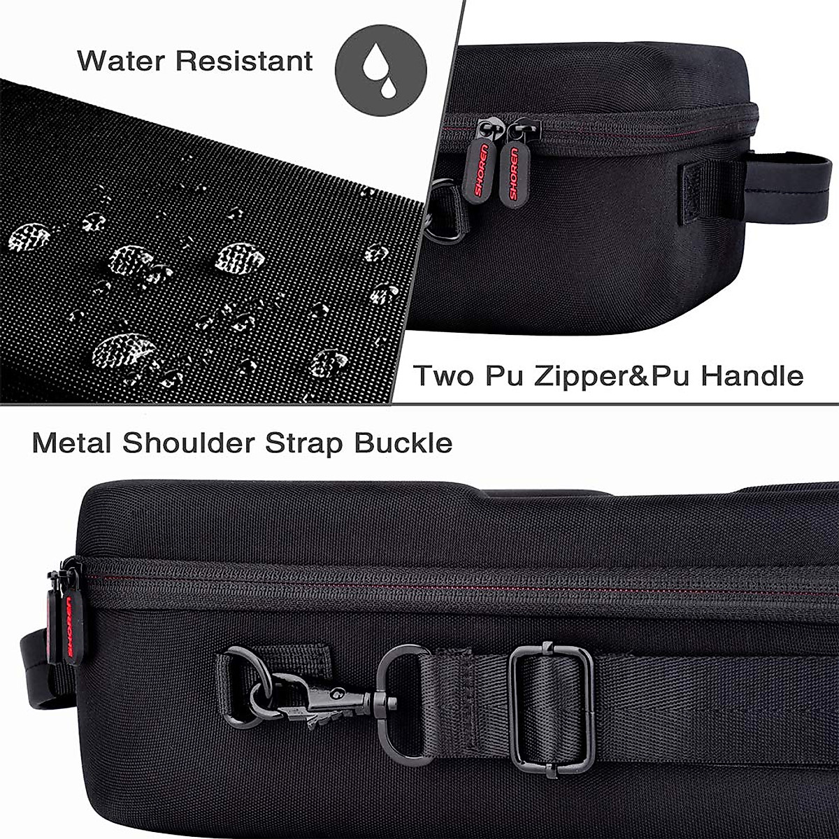 Hard Travel Case for Oculus Quest VR Gaming Headset and Controllers Accessories Waterproof Shockproof Carring case black