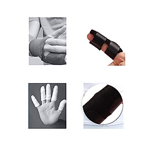 Finger Corrective Sleeve, Finger Splint Brace Corrective Sleeve Fixing Belt Straighten Broken Bent for Arthritis Pain, Sport Injuries, Basketball, Baseball, Bowling(Blue)