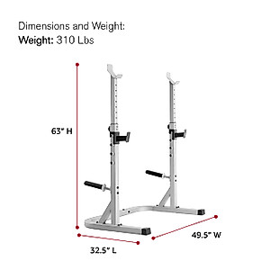 WEIDER Platinum Squat Rack, Black