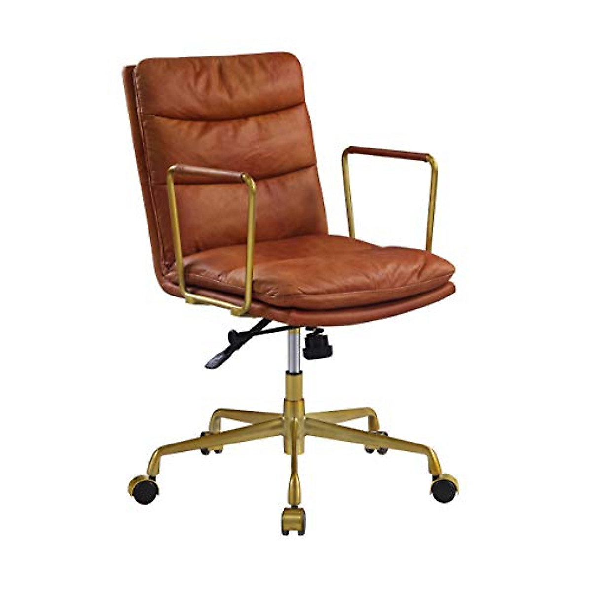 Acme Furniture Dudley Executive Office Chair, Rust Top Grain Leather