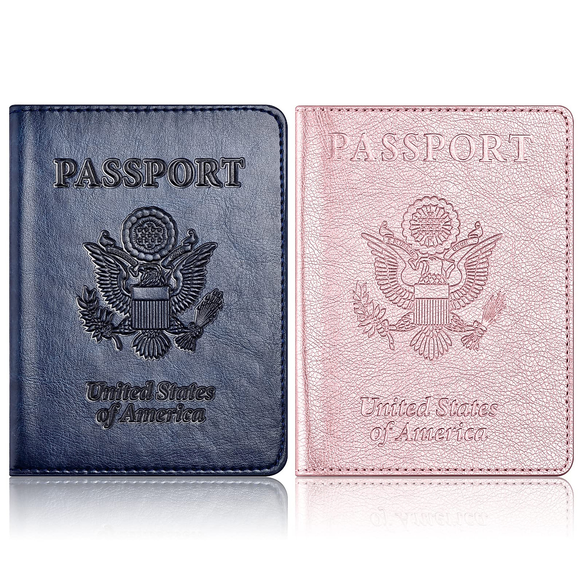 Eoehro 2Pack Passport Holder Wallet Cover Case, Travel Essentials for Women and Men