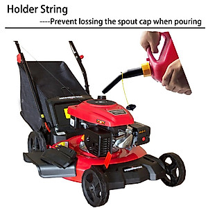 Gas Can Spout Replacement Universal Kit Leakproof Angle Nozzles Gasket Filter Screen Vent Cap Drill Bit for Old Style Gas Can Compatible with Midwest Blitz Gott Rubbermaind Essence Scepter (4black)