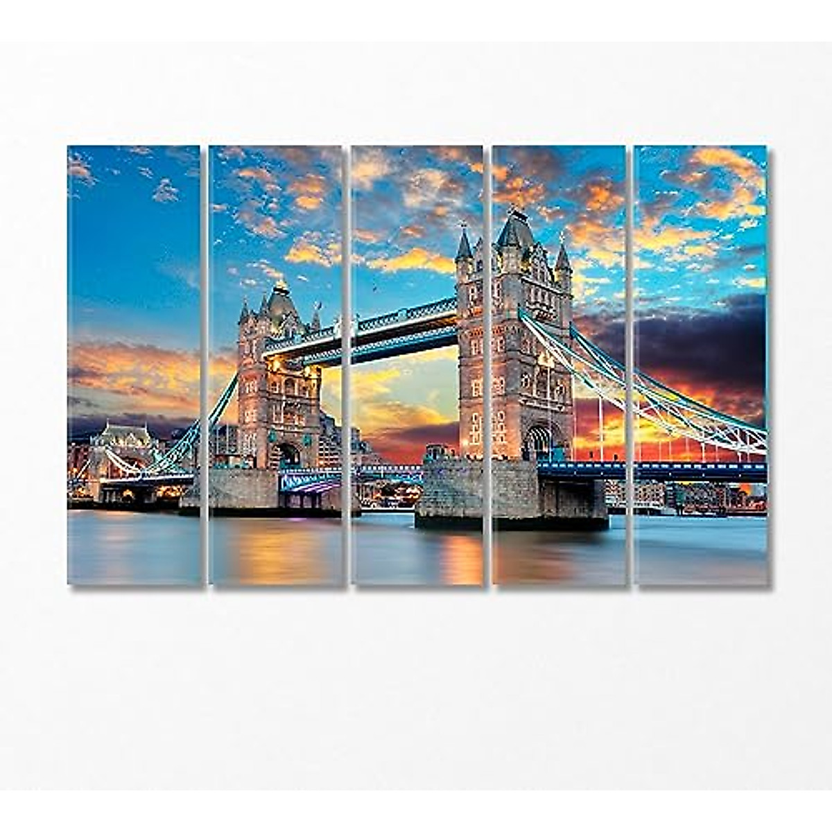 Tower Bridge in London UK Canvas Print 5 Panels / 36x24 inches