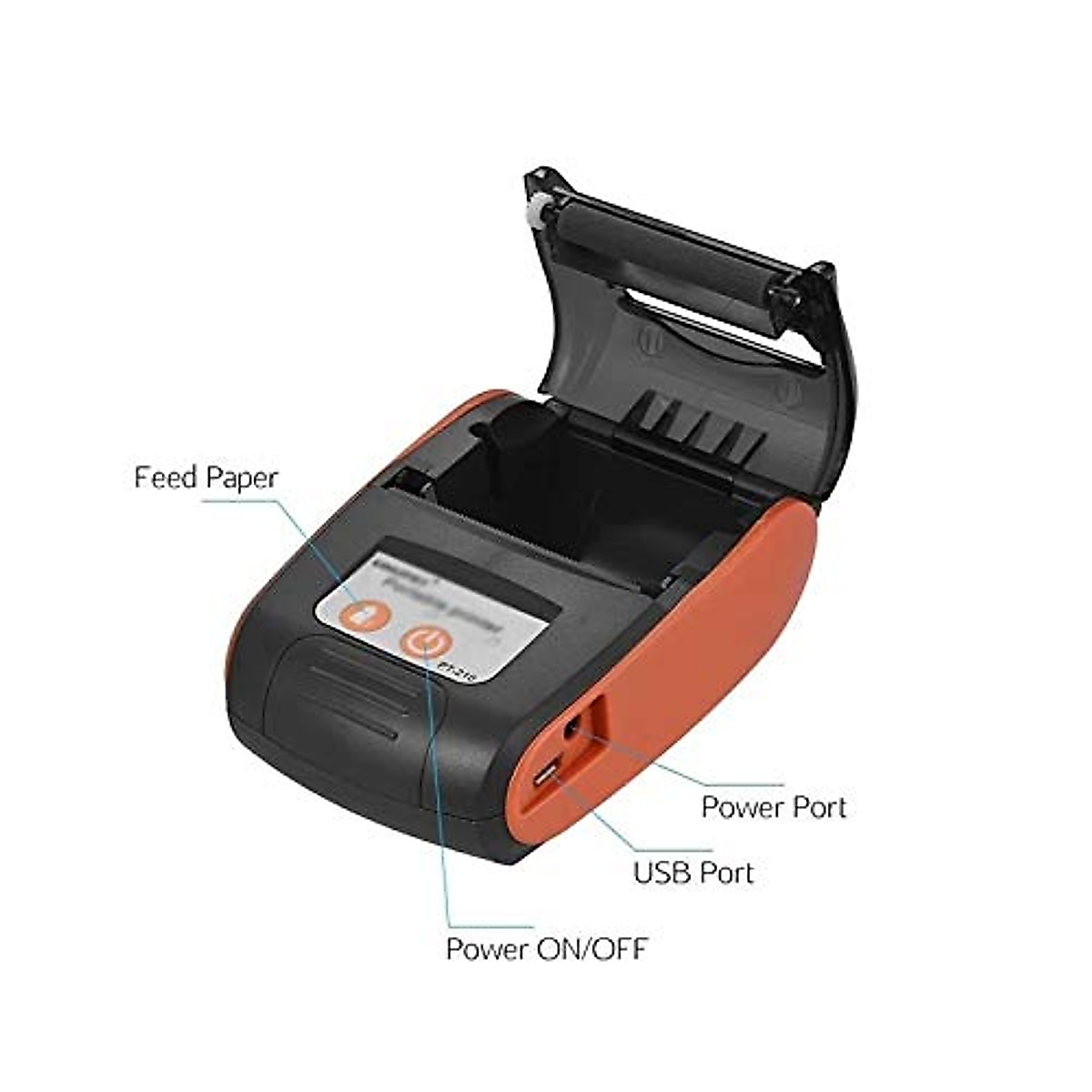 XXXDXDP Portable Thermal Printer Handheld 58mm Receipt Printer for Retail Stores Restaurants Factories Logistics