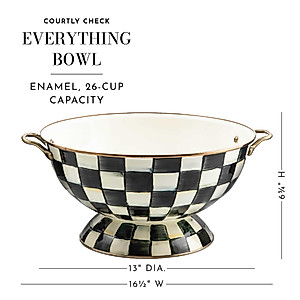 MACKENZIE-CHILDS Courtly Check Enamel Everything Bowl, Serving Bowl for Entertaining