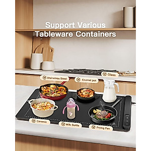 Food Warming Mat, Upgraded Graphene Full Surface Heating Foldable Heater Food Pad, Compact Silicone Materials, 6 Heat Settings, Multifunctional Food Warmers for Parties Buffet, Events, Daily Life Use