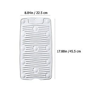 T Tool 2Pcs Silicone Washboard Portable Folding Laundry Board Scrubbing Board Basin Bucket Hand Wash Clothes Laundry Pad Suction Cup for Hand Washing Clothes Grey Tool