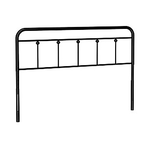 IKIFLY Metal Queen Size Headboard, Adjustable Height, Farmhouse Victorian Style, Easy Assembly, Steel Headboard Only for Bedroom, Black