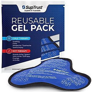 Gel Ice Pack for Injuries Reusable: Cold/Hot Pack for Neck, Shoulder, Knee, Hot Cold Therapy for Rotator Cuff Injuries, Bursitis, and Swelling, Shoulder Ice Pack Wrap, Ice Pack for Shoulder Brace