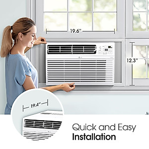 LG 10000 BTU Window Air Conditioners [2023 New] & 8000 BTU Window Air Conditioners 2023 New Remote Control WiFi Enabled App Ultra-Quite Washable Filter Cools 340 Sq. Ft