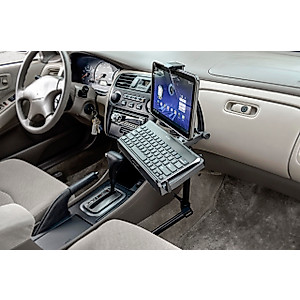 ARKON Mounts -Tablet And Keyboard Tray Combo Car Mount | Tablet Holder For Car | Professional-Grade Durability | Easy Installation | Keyboard Tray | Fits iPad and Samsung Tablets