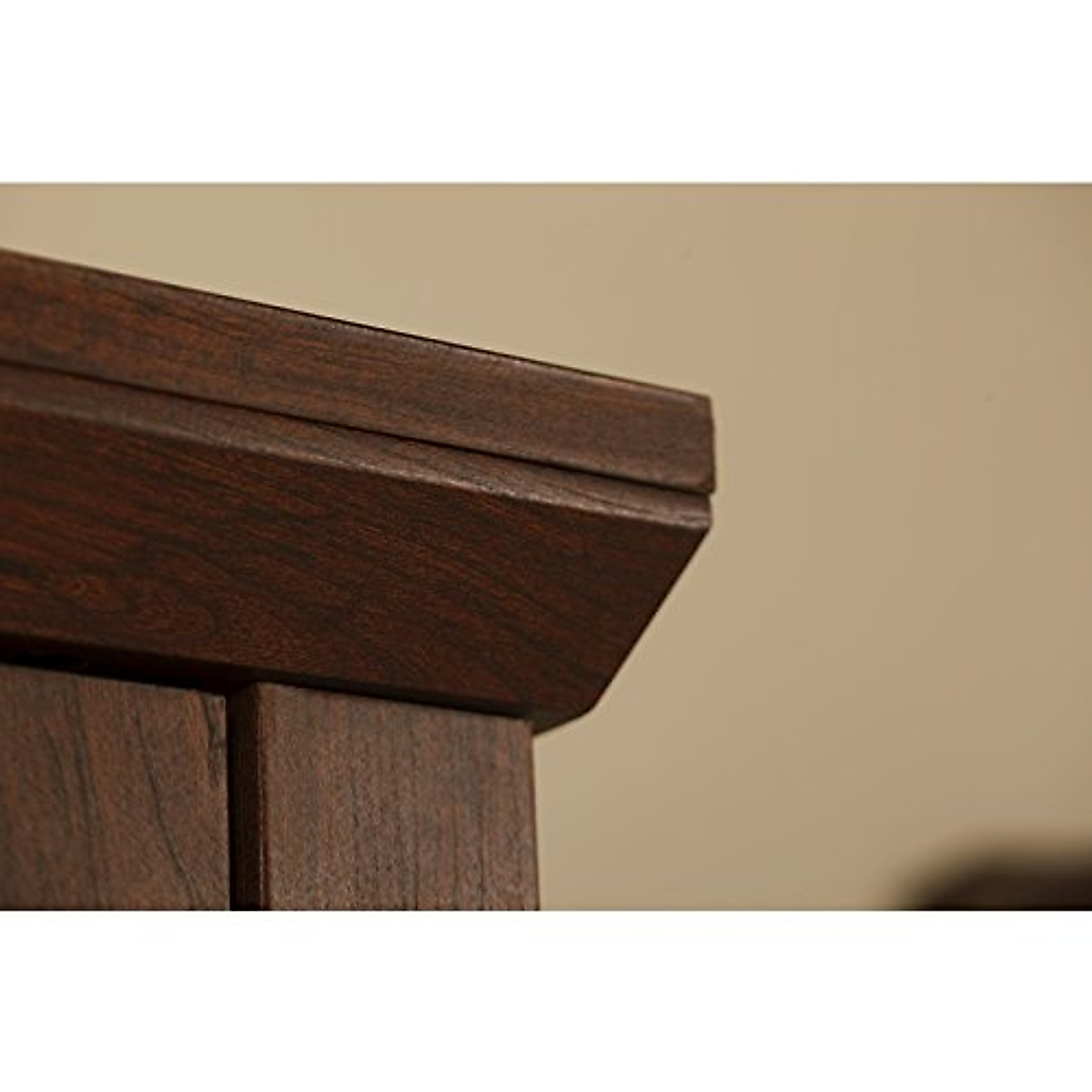 Bush Furniture Yorktown L Shaped Desk with Hutch in Antique Cherry