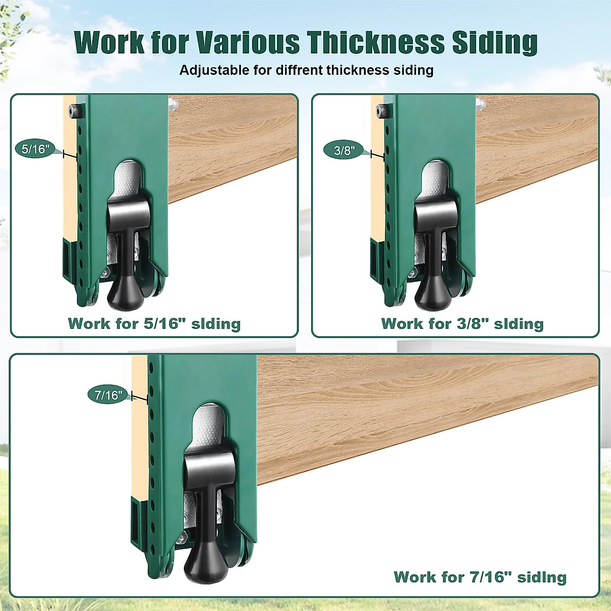 2 Pack Siding Installation Tools,Compatible with 5/16- Inch Fiber Cement Siding,Siding Tools Lap Siding Gauge with Adjustable Reveals, Siding Tools with Polycarbonate Body