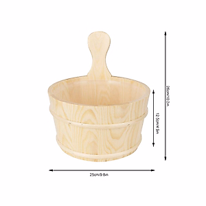 EVTSCAN Natural Sauna Wooden Barrel, Wooden Lined Hot Tub Barrel, Professional Sauna Spa Accessories, Bathroom Accessory Supplies