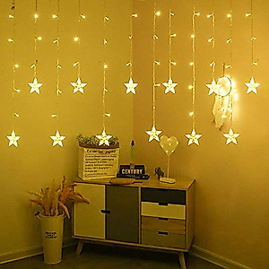 Missmiss Fairy Lights Fairy Lights for Bedroom Wall Decor,Bendable Copper Twinkle Lights Party Home Garden Bedroom -Yellow_B