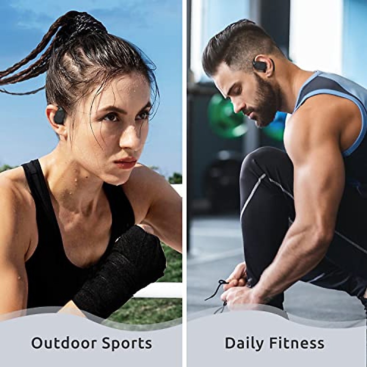 ORANPID Open Ear Air Conduction Headphones for Kids & Adults Bluetooth 5.3 Ear Buds with Charging Case, 12 Hours Waterproof Wireless Earbuds for iPhone Android & PC Gifts