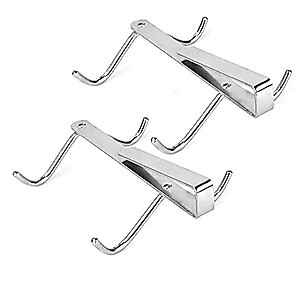 Kakuru Coffee Mug Organizer. Mug Rack Hanger, 4 Hooks Under Cabinet, 2 PCS Stainless Steel, Best Choice for Space Saving