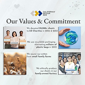 California Design Den Soft 100% Cotton Sheets, Full Size Sheet Sets, 4 Pc, 400 Thread Count Sateen Bedding, Deep Pocket Sheets, Cooling Sheets, Full Size Sheets, Breathable Bed Set (Indigo Navy Blue)