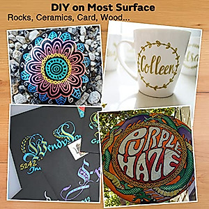 Sunshilor Calligraphy Metallic Marker Pens Dual Tip Chisel and Medium Point Pens for Black Paper, Rock Painting, Easter Egg, Halloween Pumpkin, Card Making, Metal, Ceramics, Wine Glass