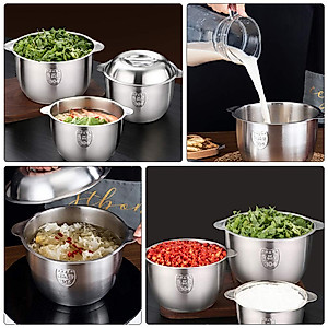 Hemoton Stainless Steel Cooking Utensils 1pc Stainless Steel Pot Kitchen Cover with Cover Stainless Steel Stock Pot