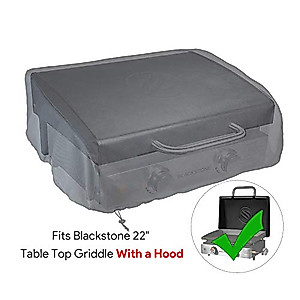 bbq777 Griddle Cover Replacement Parts for Blackstone 22" Table Top Griddle with Griddle Hood, Heavy Duty 600D Polyester Table Up Griddle Cover, Replacement Parts for Blackstone 22" Table Top Griddle