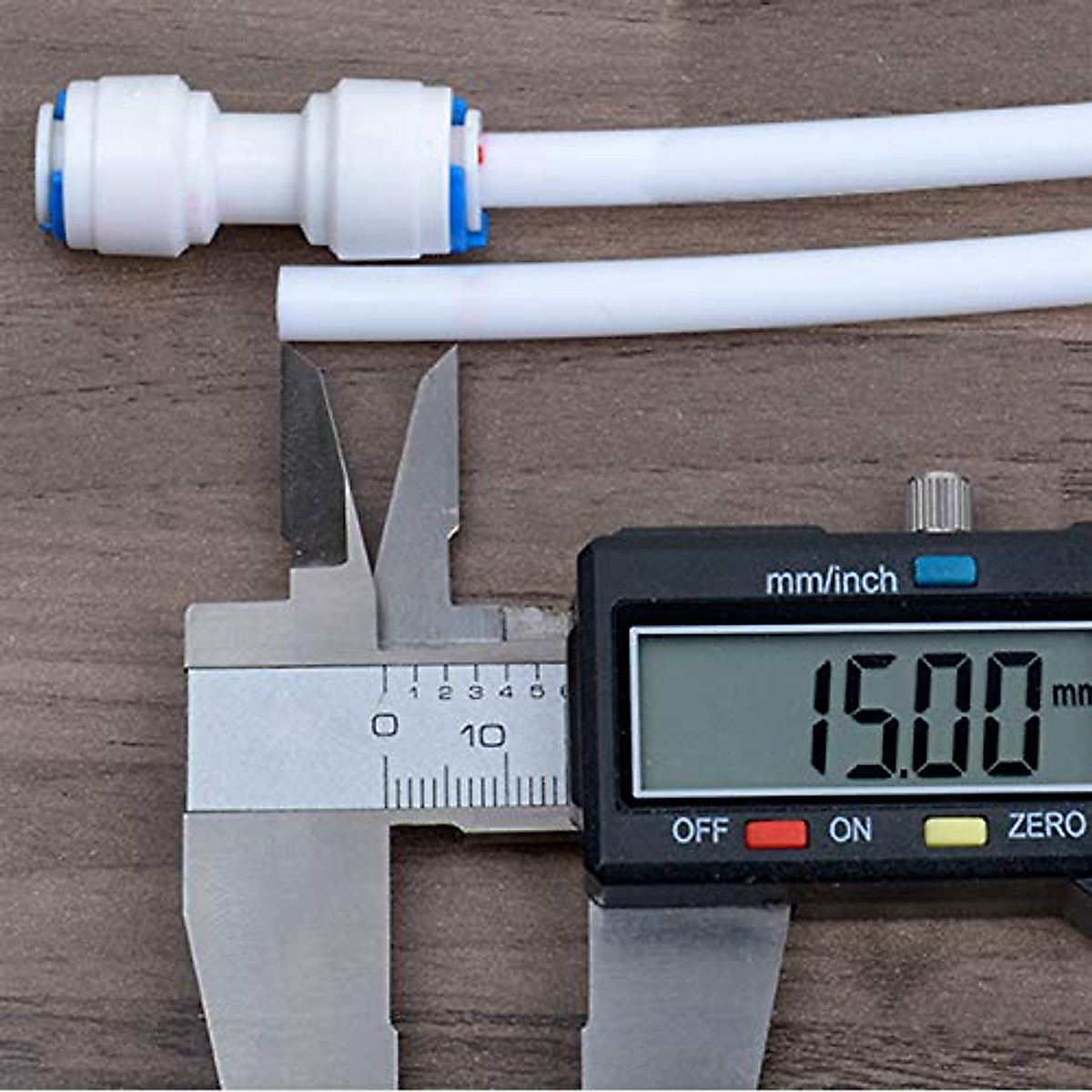 Plastic 3/8-3/8 Straight Push Water Filter Connect Quick Fitting Connector for RO Pack of 5