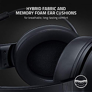 Razer Kraken V3 X Gaming Headset: 7.1 Surround Sound - Triforce 40mm Drivers - HyperClear Bendable Cardioid Mic - Chroma RGB Lighting - for PC - Classic Black