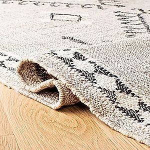 SAFAVIEH Kilim Collection Area Rug - 9' x 12', Grey & Black, Handmade Flat Weave Jute, Ideal for High Traffic Areas in Living Room, Bedroom (KLM762F)