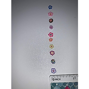 Fake Mini Flowers Slices Polymer Clay for Slime Putty Scrapbooking Embellishments Decorations Nails Arts and Crafts Decoration