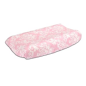 Pink Damask 100% Cotton Changing Pad Cover by The Peanut Shell