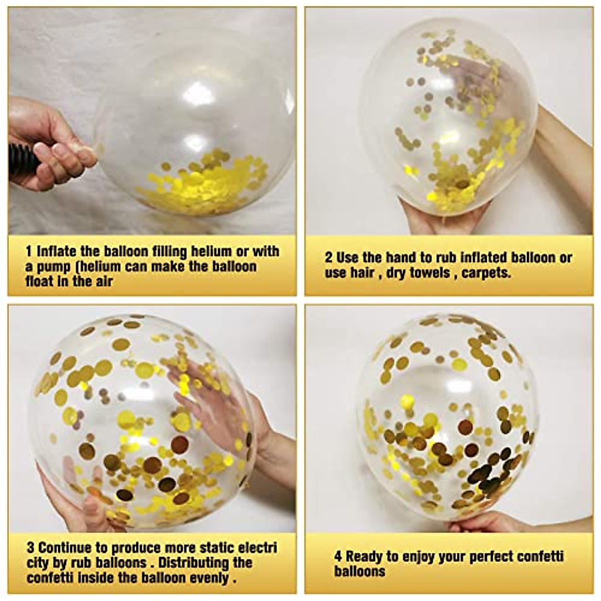 Lnlofen 30Pcs Happy Anniversary Balloons Decorations Kit, 12 Inch Black Gold Wedding Latex Confetti Party Supplies, 10th 20th 30th 40th 50th 60th Indoor Outdoor Decor