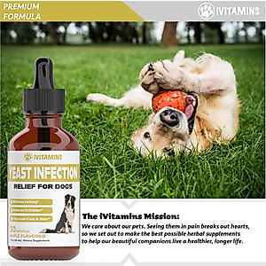 Natural Yeast Infection Relief for Dogs | Supports Healthy Itch & Inflammation Relief | Dog Ear Infection Treatment | 1 oz