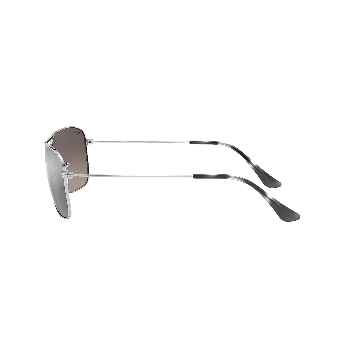 Ray-Ban RB3543 Chromance Aviator Sunglasses, Silver/Polarized Grey Mirrored Silver, 59 mm + 0