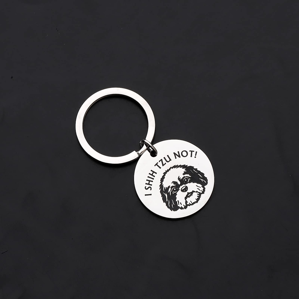 Shi Tzu Dog Keychain Shi Tzu Lover Gift Dog Mom Bag Dog Owner Jewelry I Shih Tzu Not (I SHIH TZU NOT)
