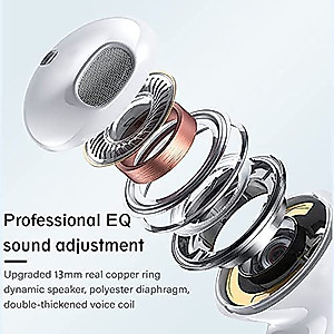 QW True Wireless Earbuds, Bluetooth 5.0 Wireless Headphones with Charging Case in-Ear TWS Earphones Hi-Fi Stereo Sound Headset for Workout Running Travel AirBuds