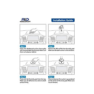 Randconcept - 95mm Adhesive Dashboard Pad Mounting Disk with Adhesive for Suction Cup Phone Mount & for Garmin GPS Suction Mount | 3.74" Wide Diameter 2 Pcs