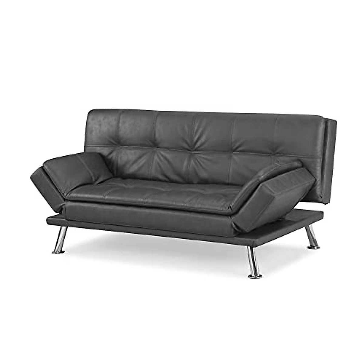 LifeStyle Solutions Convertible Sofa, Dark Grey